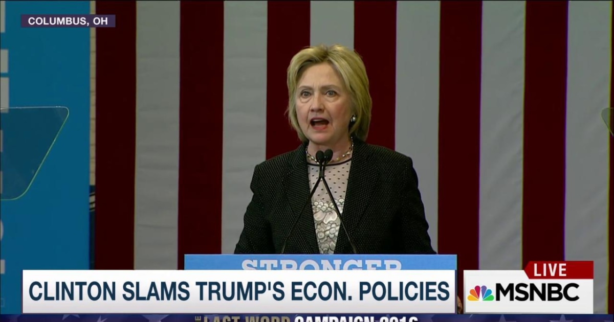 Clinton: We can't let Trump 'bankrupt America'