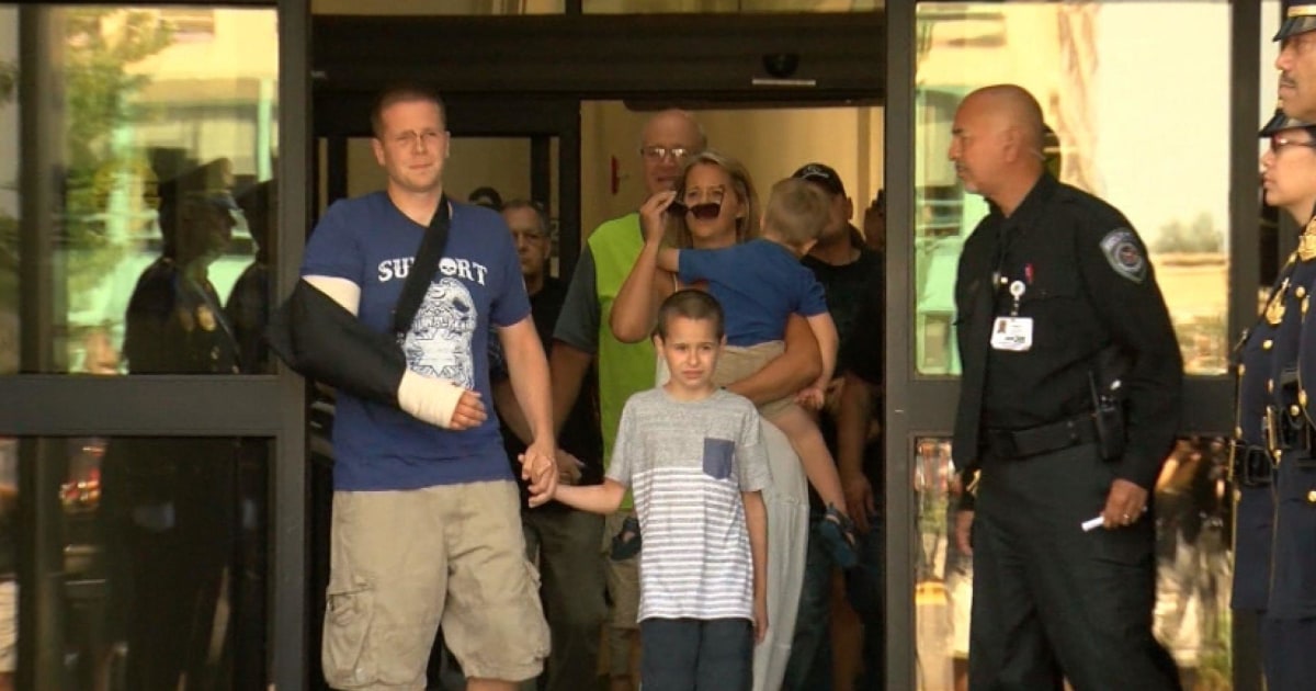 Wounded Cop Goes Home