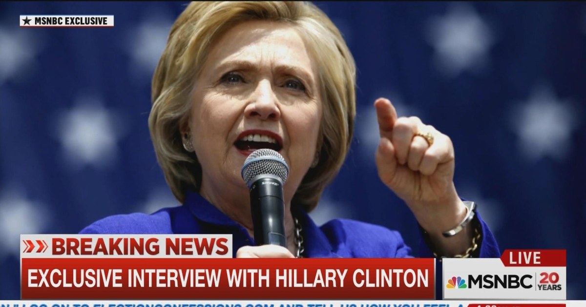 MSNBC Exclusive: Hillary Clinton’s First Interview After FBI Meeting