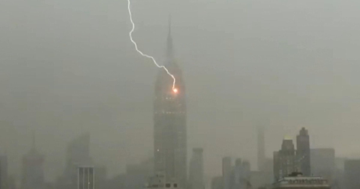 Empire State Building Struck by Lightning
