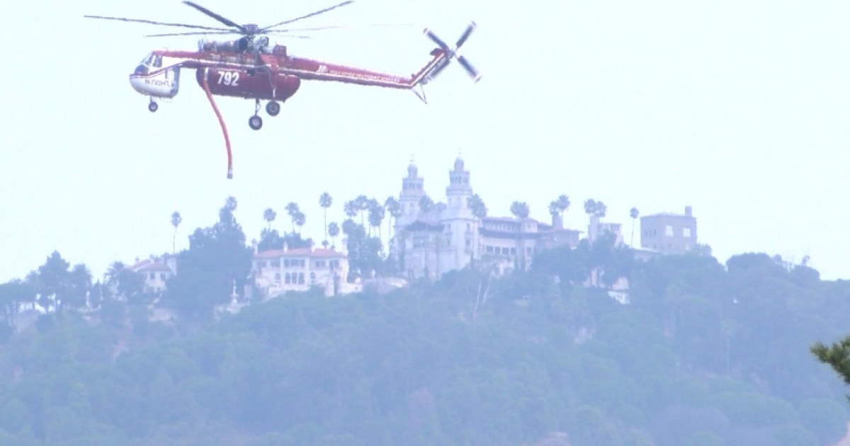 Crews Battle Wildfire to Save Hearst Castle
