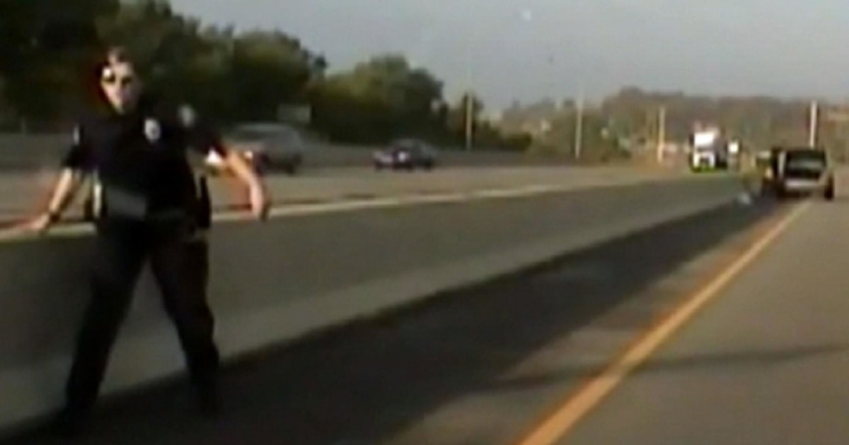 Dashcam Shows Officer Avoiding Terrifying Crash