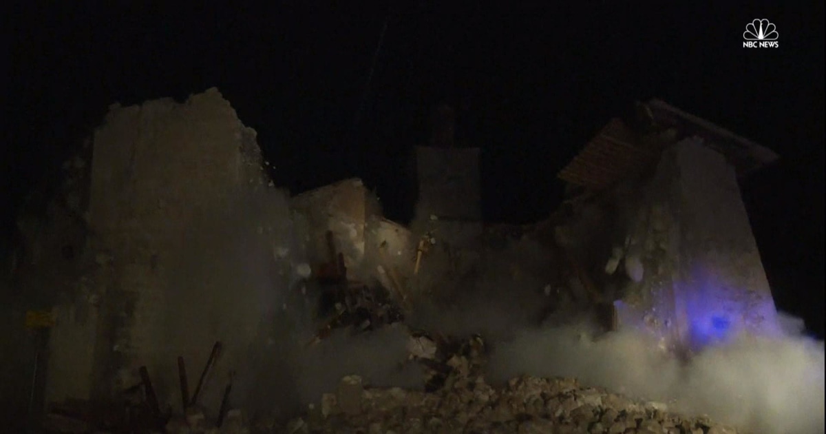 Powerful Earthquake Crumbles Italian Church