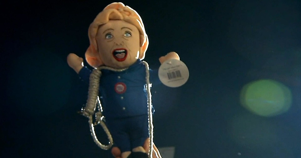 Hillary Clinton Doll With Noose Held Aloft at Trump Rally