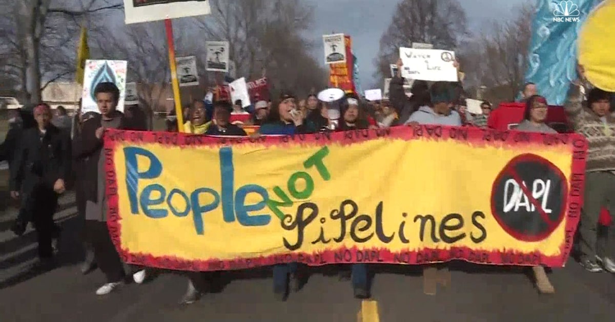 North Dakota Pipeline Protesters March at State Capitol