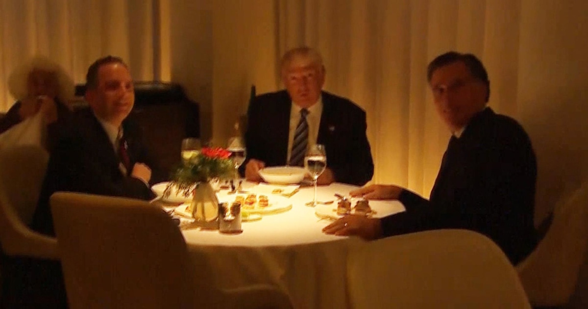 Cameras Capture Romney at Dinner With Trump