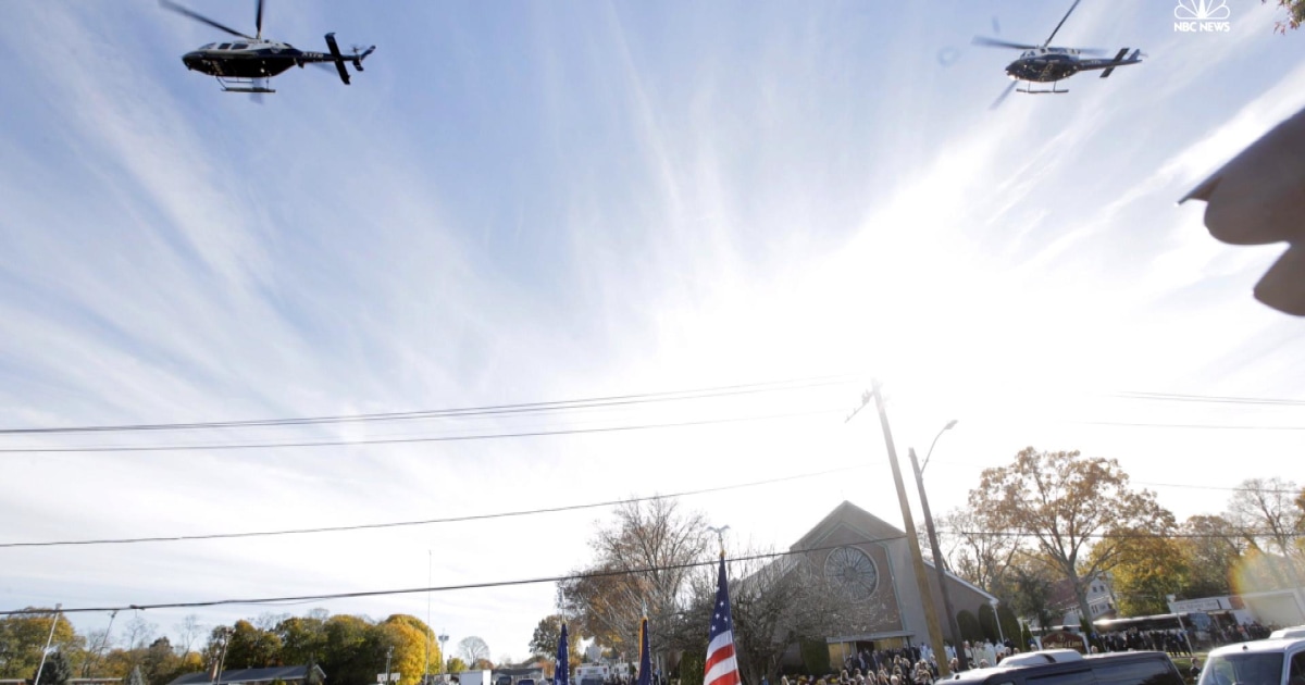 Special Ops helicopter Capture’s Powerful Images of Officer’s Funeral