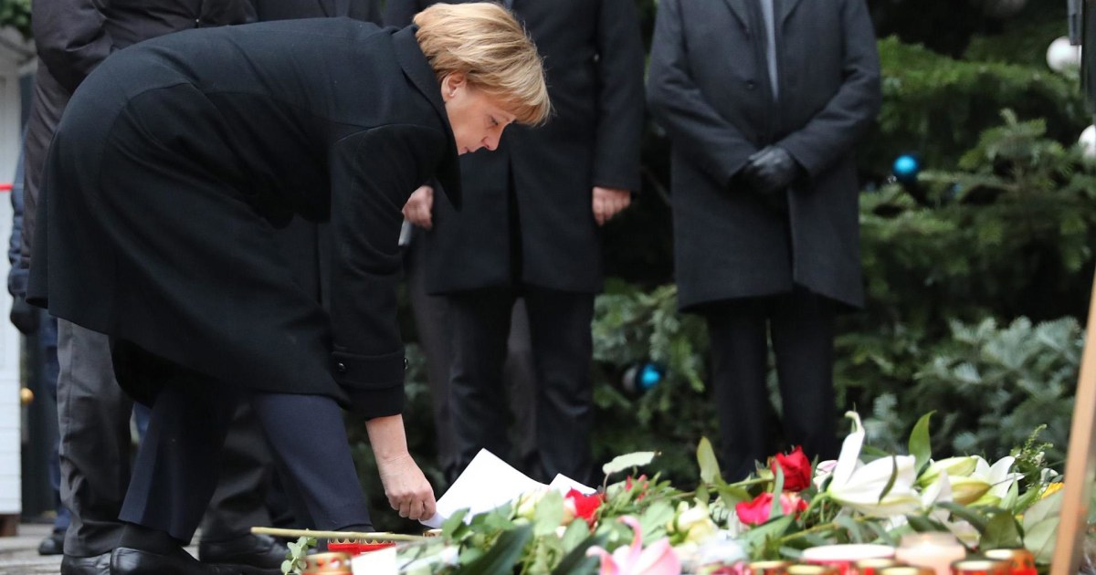 Merkel Sees Aftermath of Berlin Truck Horror