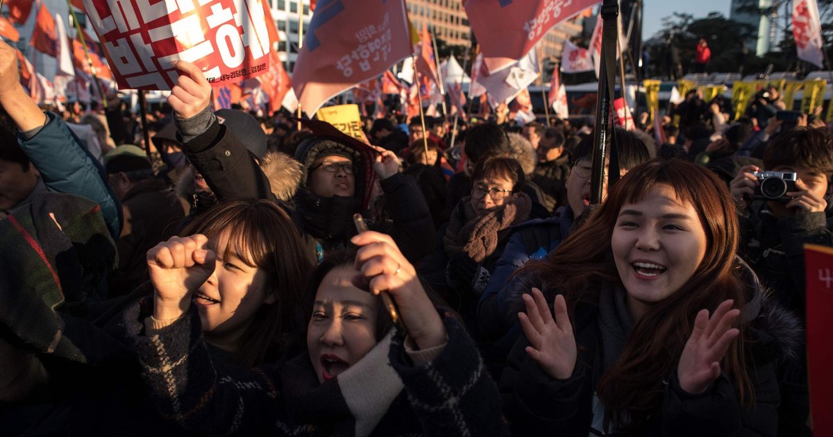 Huge Crowds Celebrate Vote to Impeach South Korean President