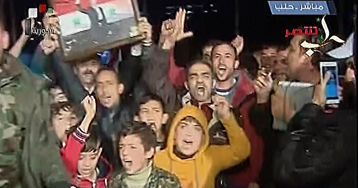 Syrian TV Shows Civilians Celebrating Fall of Aleppo