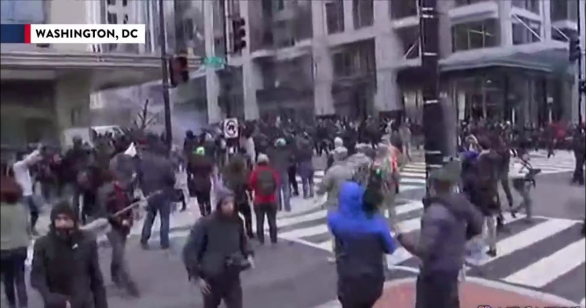 Inauguration Protests Erupt In Streets of Washington, D.C.