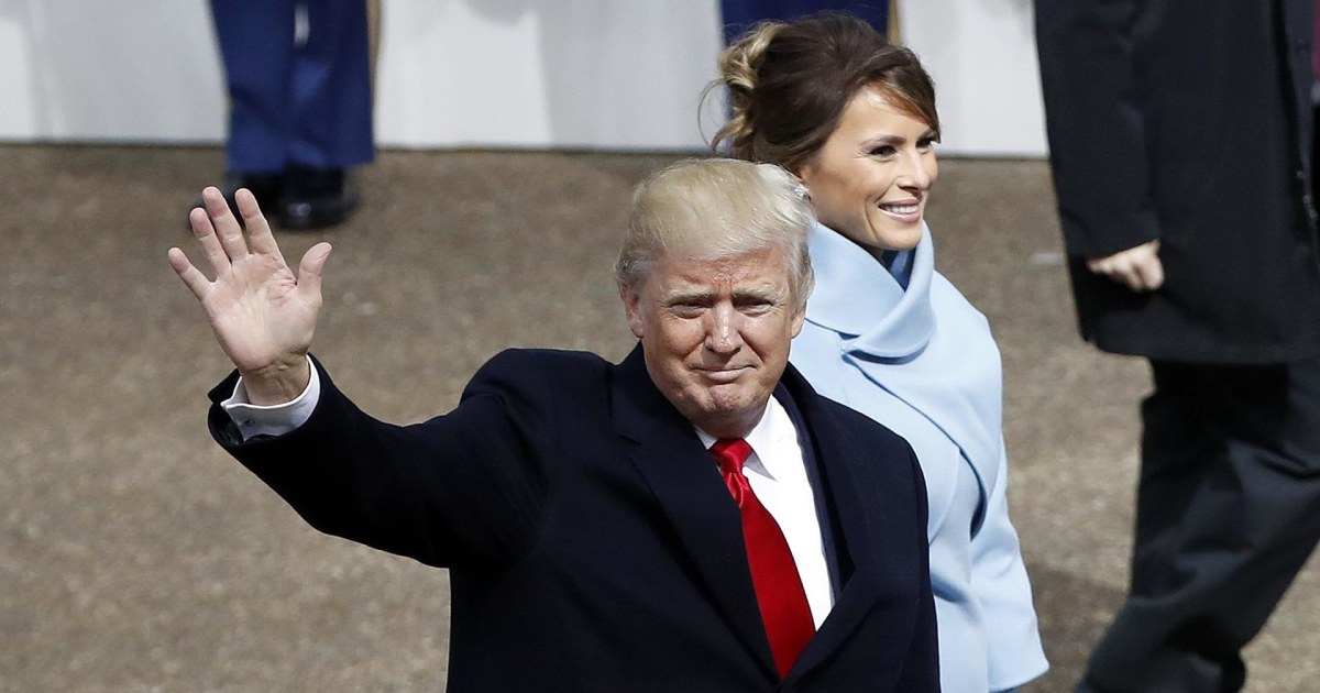 President Trump Greets Crowds at Inaugural Parade