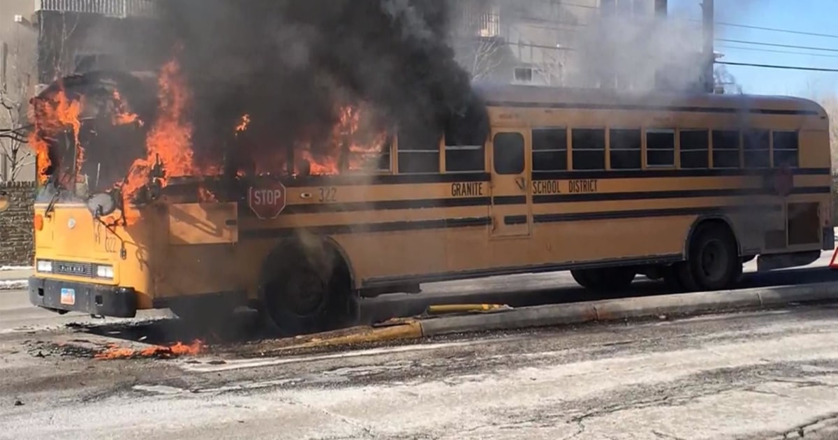 School Bus Catches Fire in Utah
