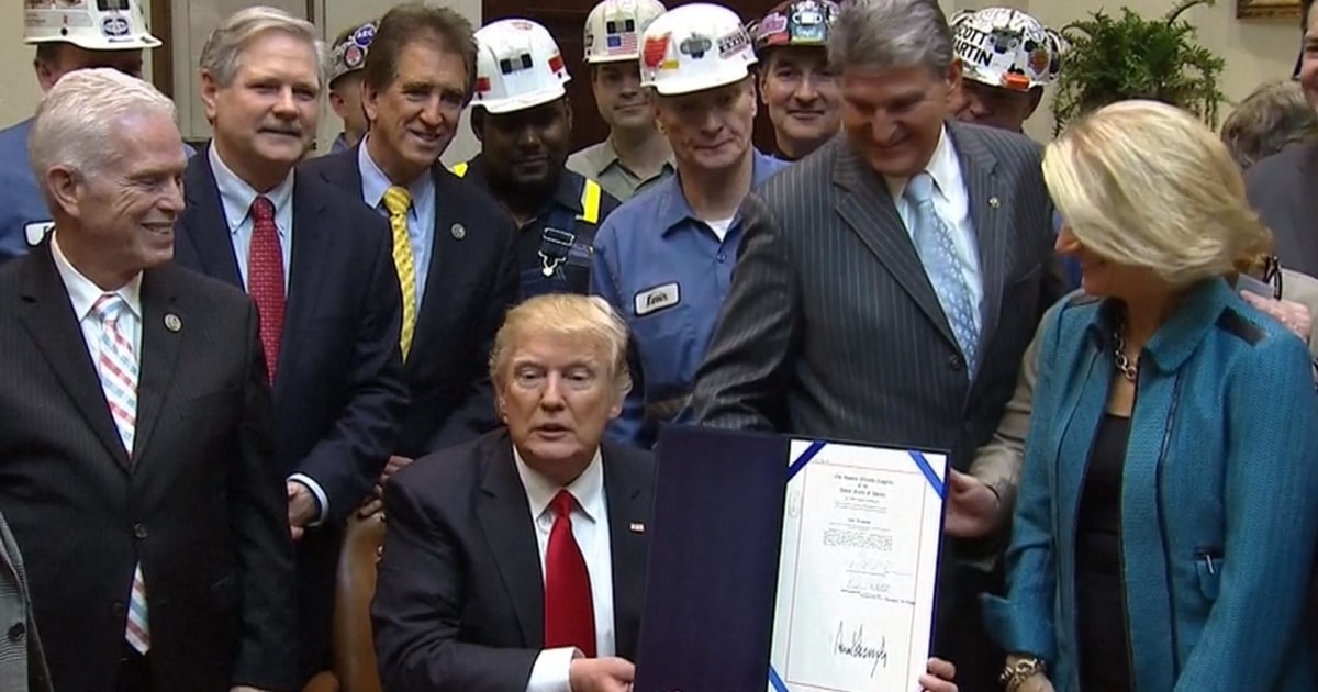 Trump fulfills promise, scraps Obama regulation on coal mining