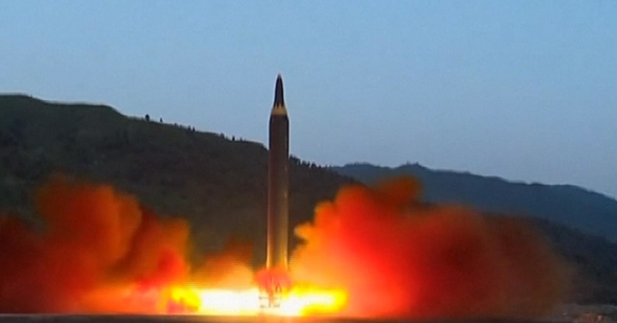 North Korea TV claims to show test launch of Hwasong-12 rocket