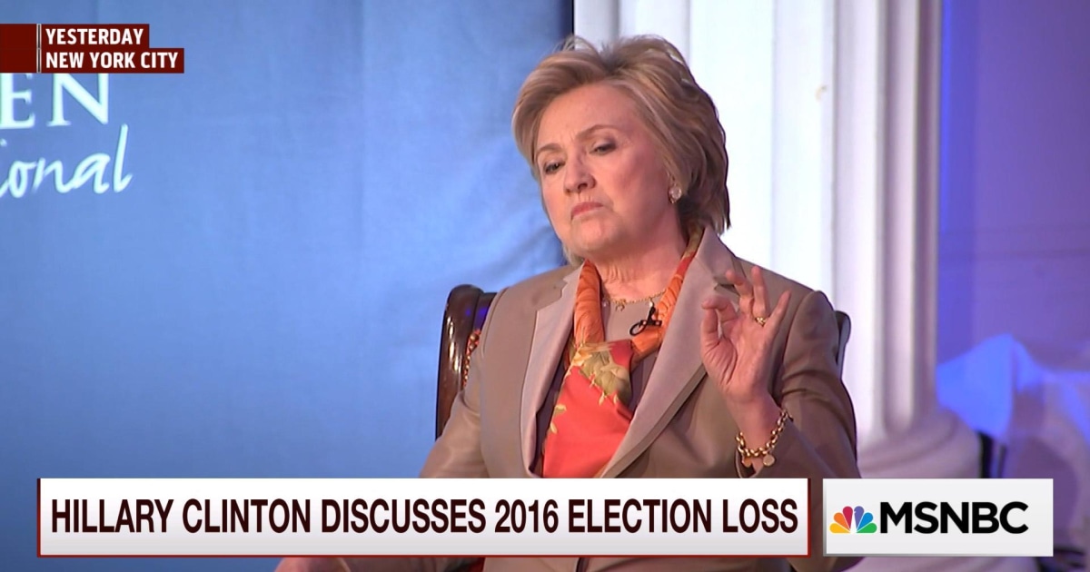 Hillary Clinton reflects on the factors behind 2016 loss