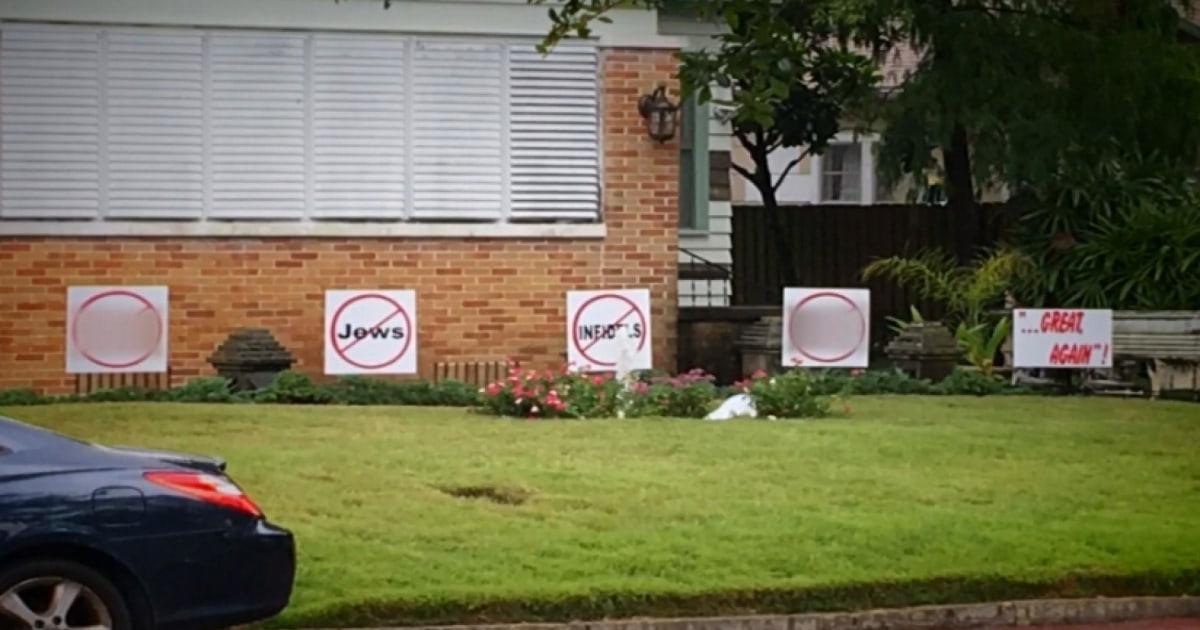 Florida residents Upset Over Hate Signs Posted in Neighbor’s Yard
