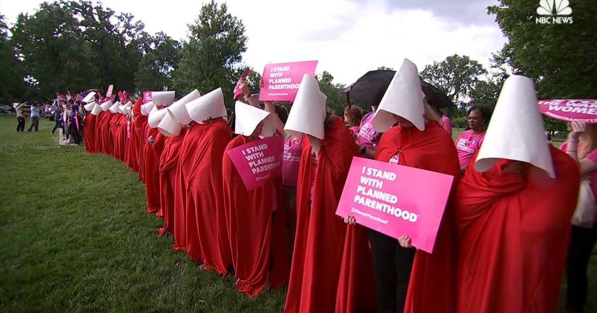 'Handmaids' Protest Healthcare Bill Outside U.S. Capitol