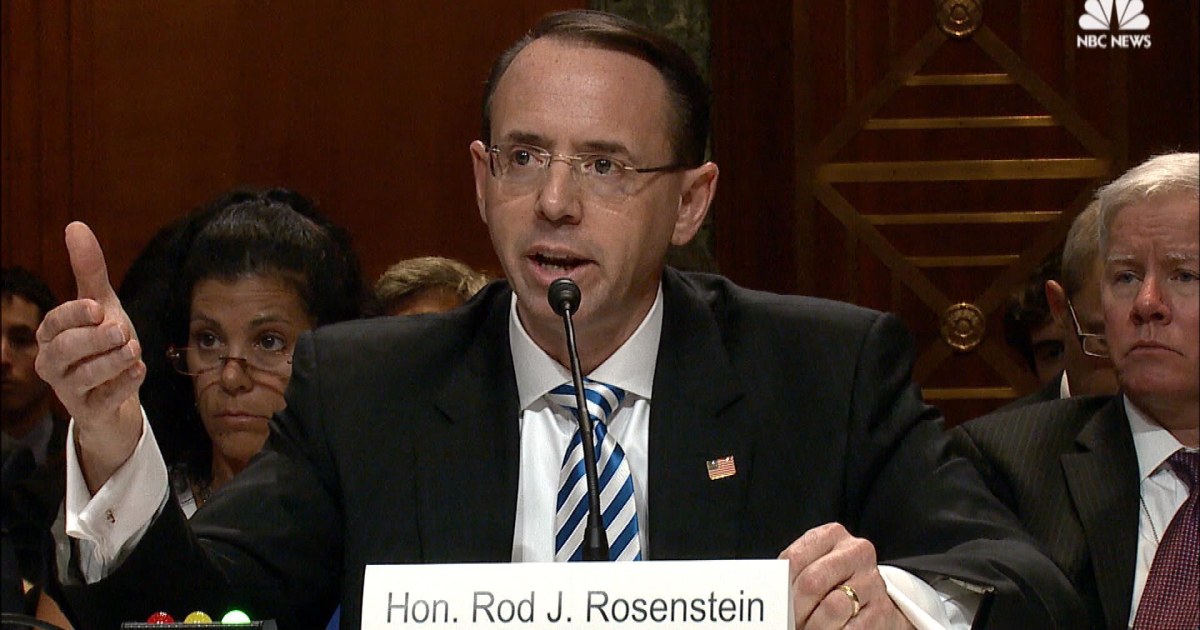 Deputy AG Rosenstein: No ‘Good Cause’ Present to Fire Mueller