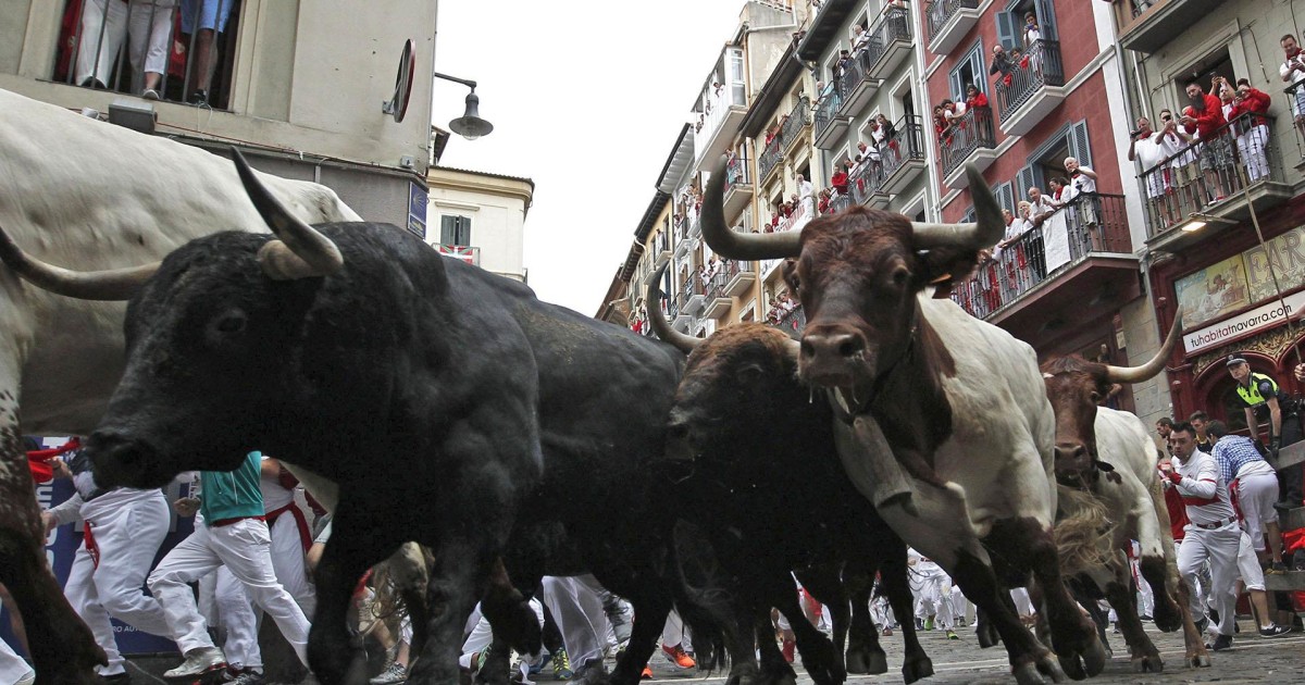 Fourth day of the running of the bulls at Pamplona’s San Fermin festival