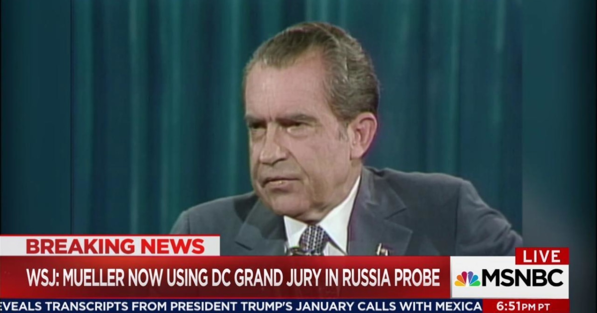 Trump situation more Nixon than Nixon