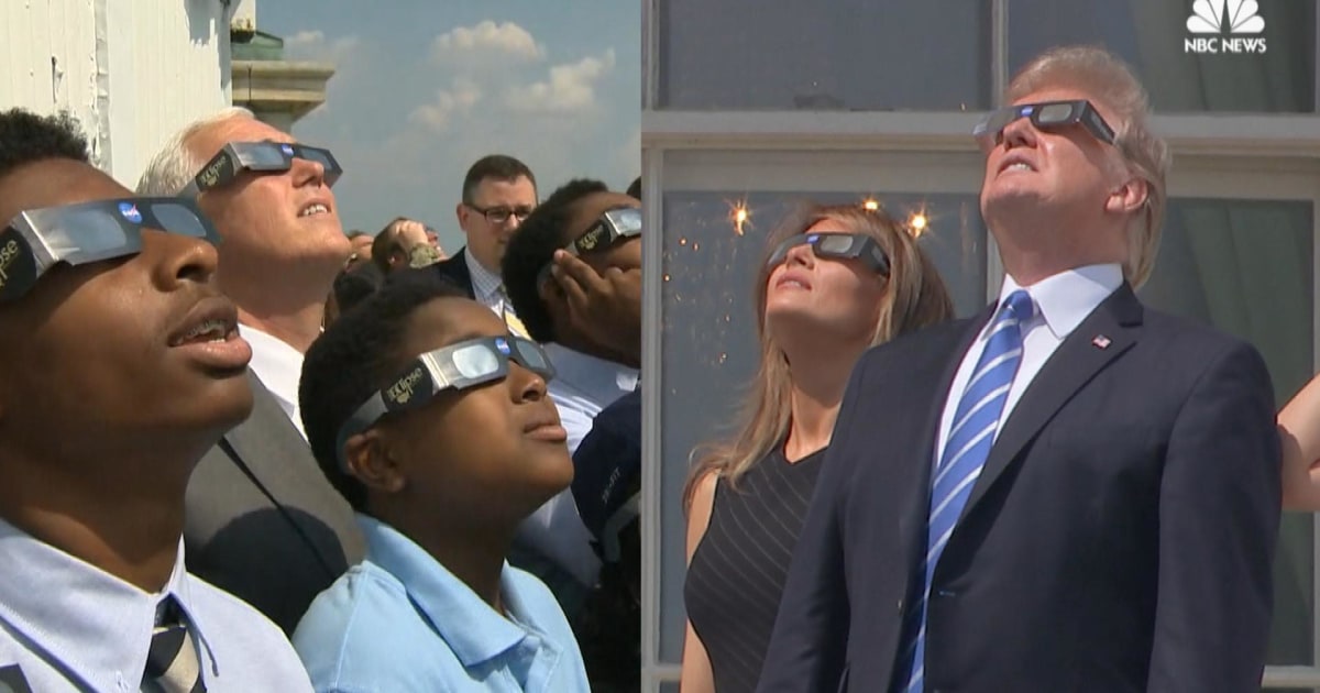 Trump, Pence View Solar Eclipse from Washington, D.C.