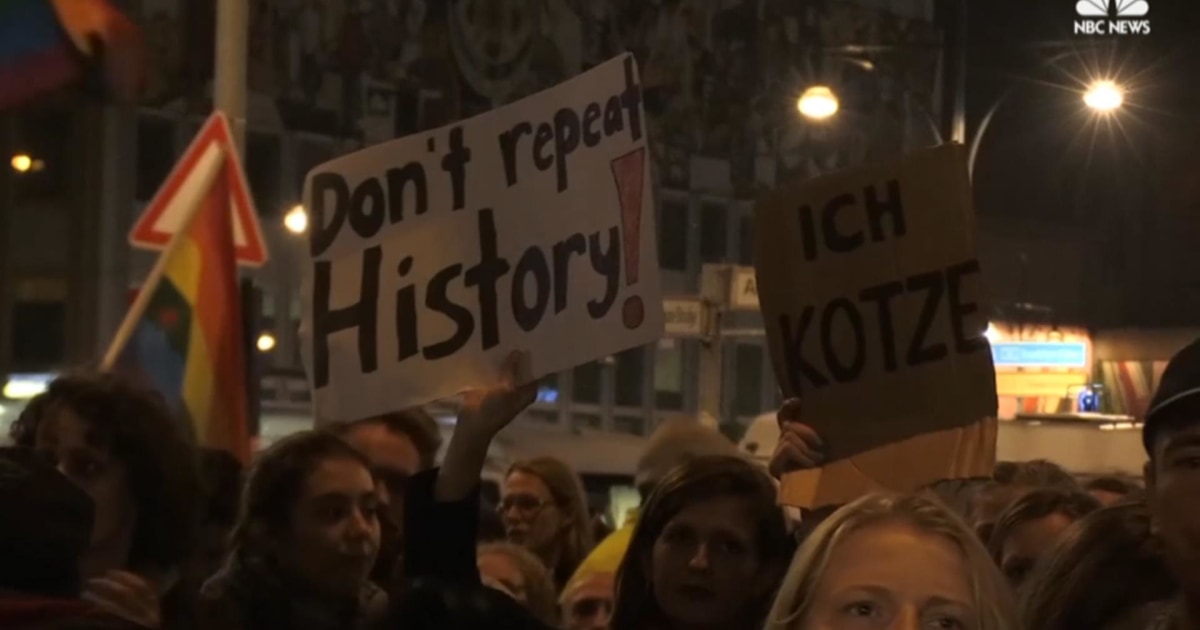 Hundreds Protest in Germany over Far Right Party Entering Parliament