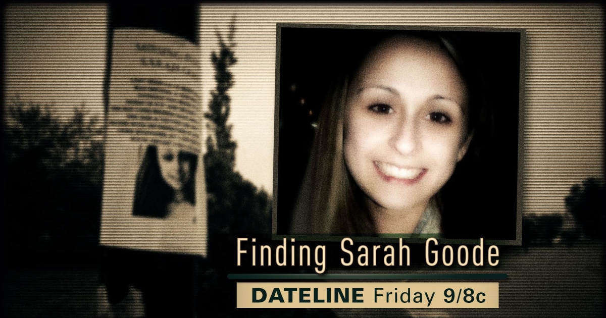 DATELINE FRIDAY PREVIEW: Finding Sarah Goode