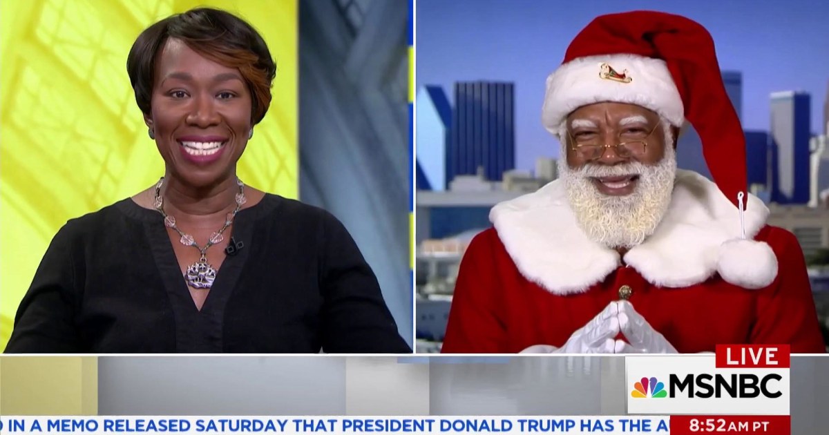 Santa Claus: Santa Larry visits AM JOY on MSNBC