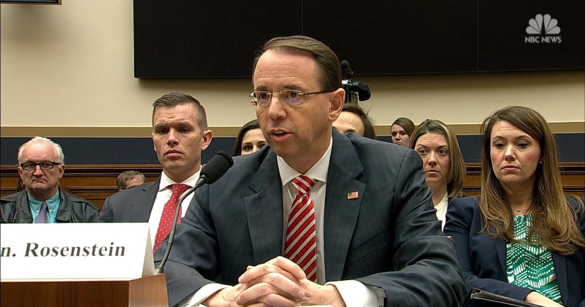 Rosenstein: I’ve seen no good cause to fire special counsel Mueller
