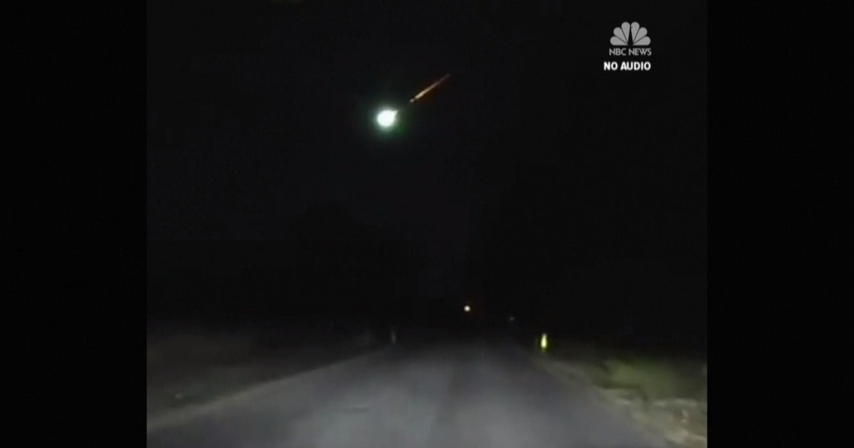 Dashcam captures fireball flashing across sky in New Jersey