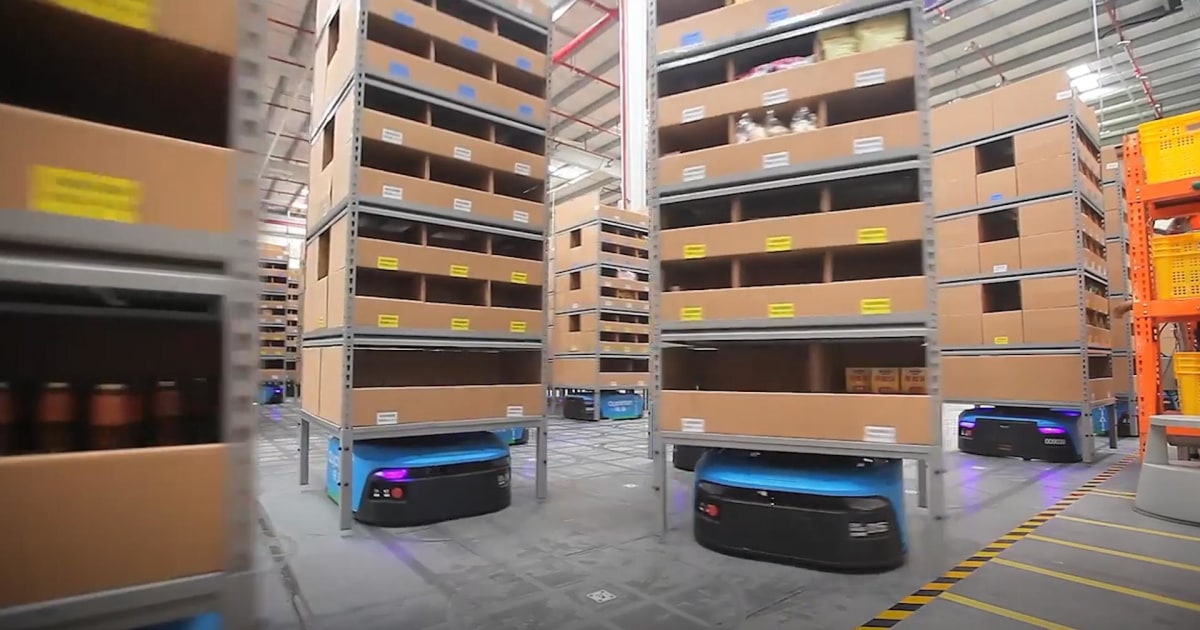 This warehouse in China is managed by robots