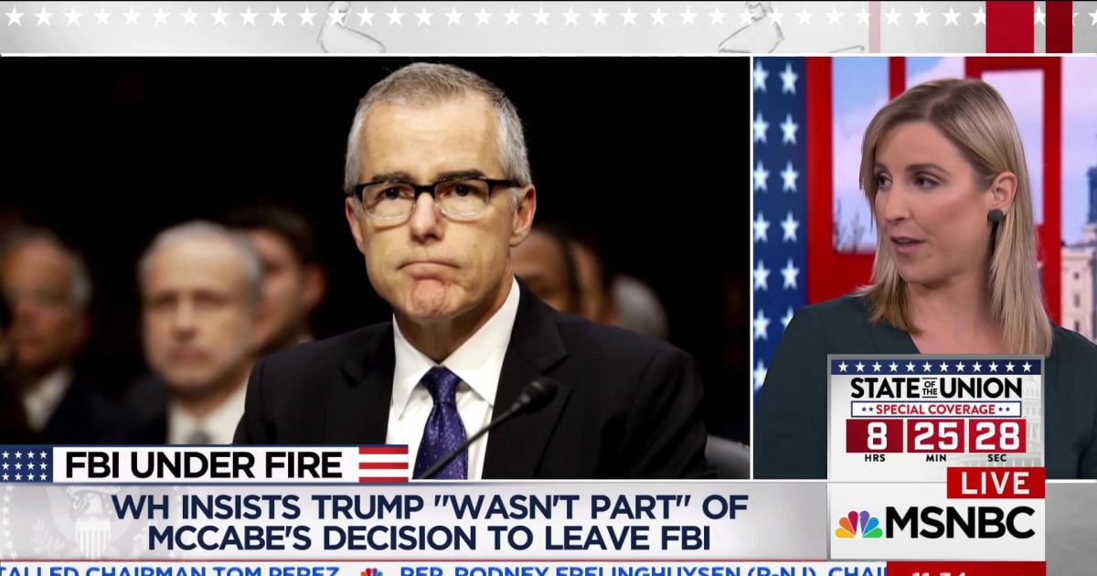 Why did Andrew McCabe leave the FBI one month early?