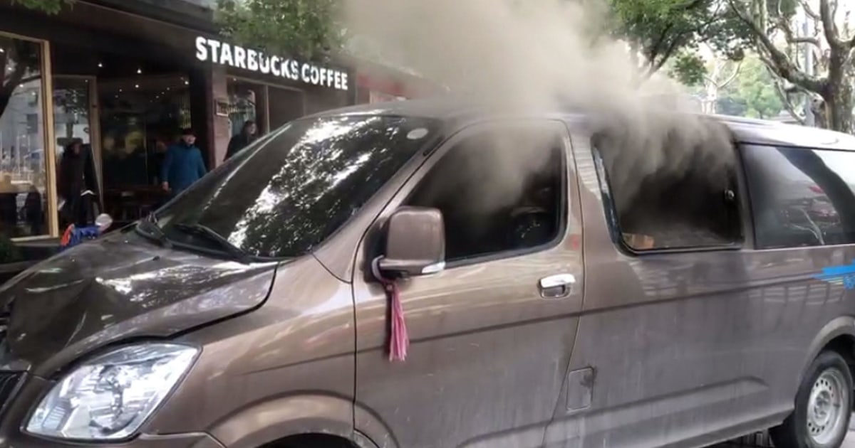 Minivan carrying gas tanks plows into pedestrians in Shanghai, China