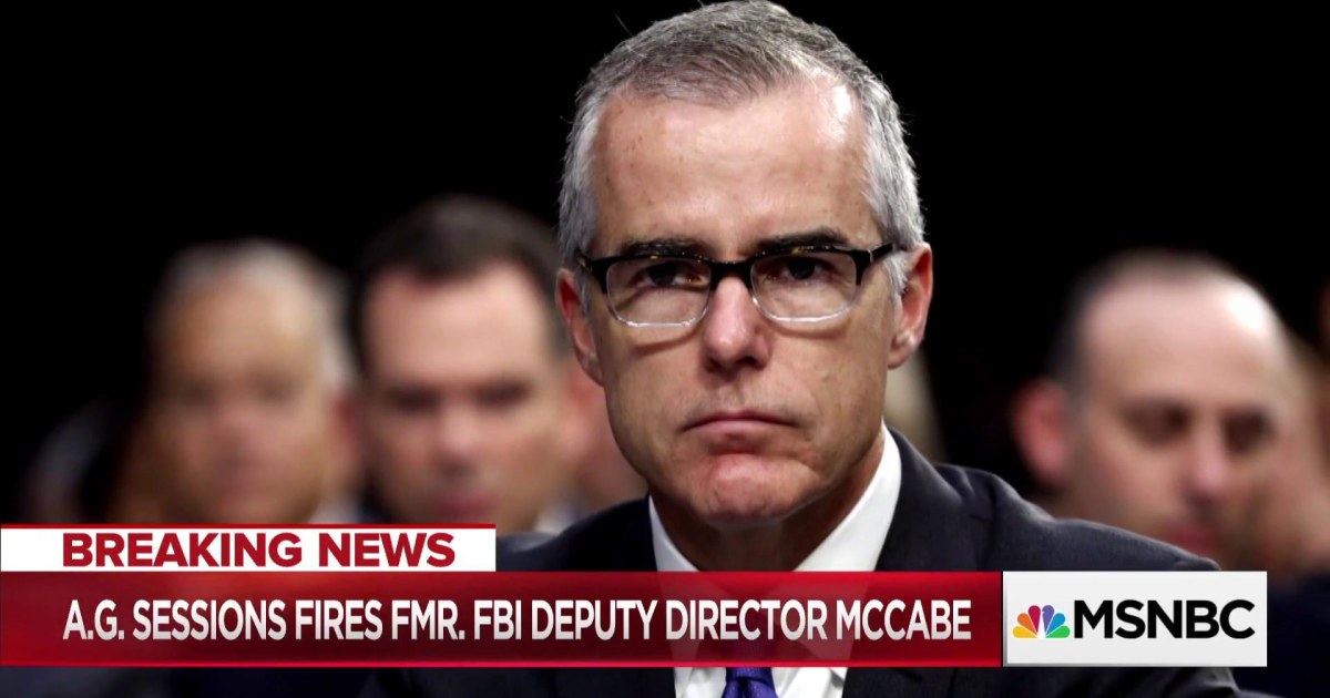 Attorney General Jeff Sessions fires Andrew McCabe