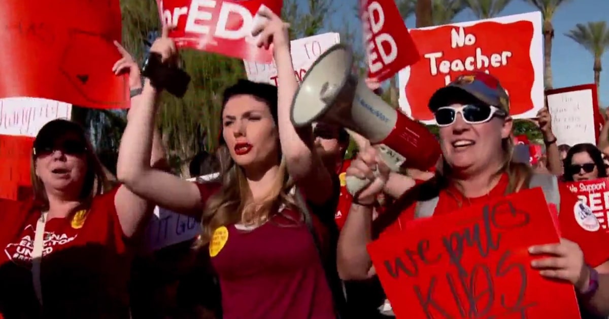 Arizona teachers protest for better pay and more money invested in schools