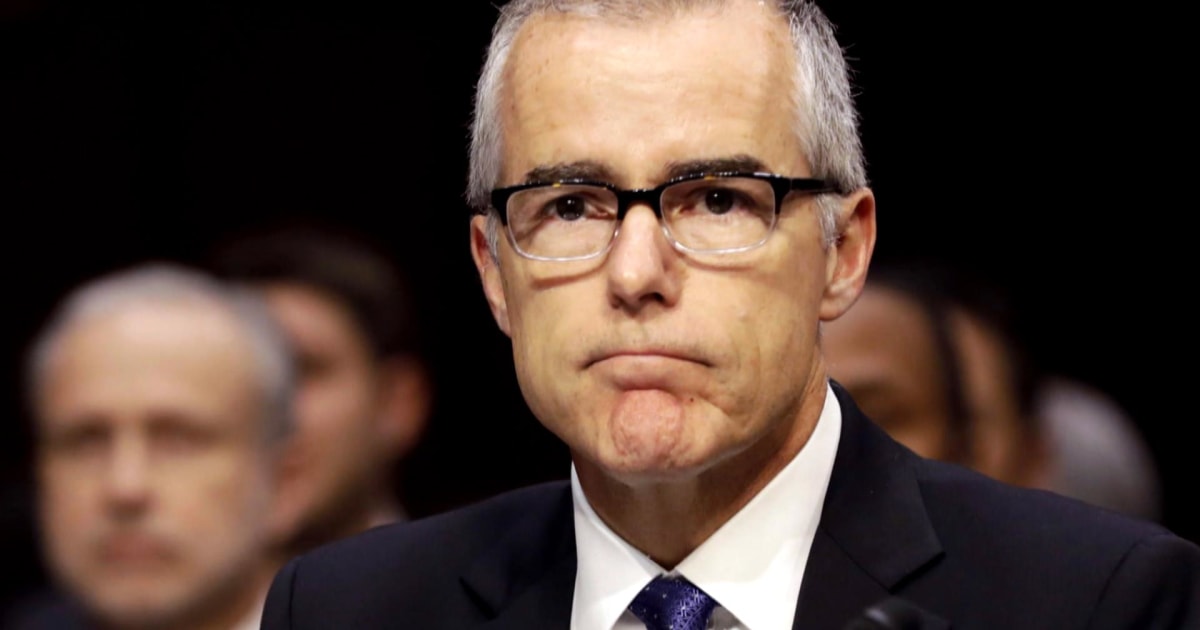 Former FBI Deputy Director Andrew McCabe fired