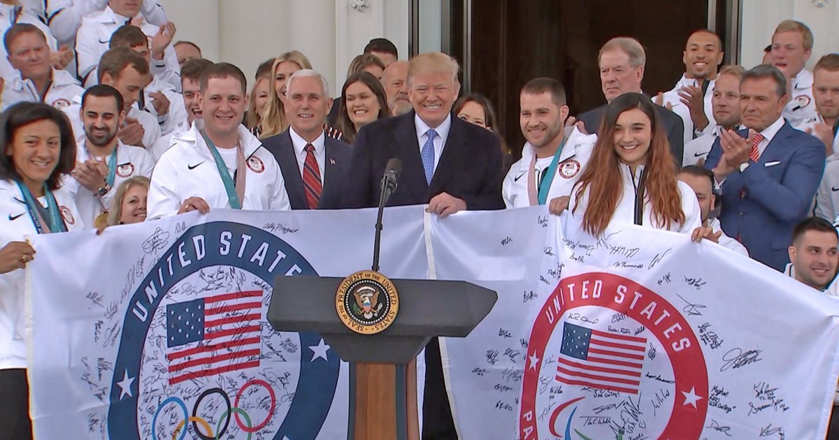 Watch Trump congratulate TEAM USA at the White House