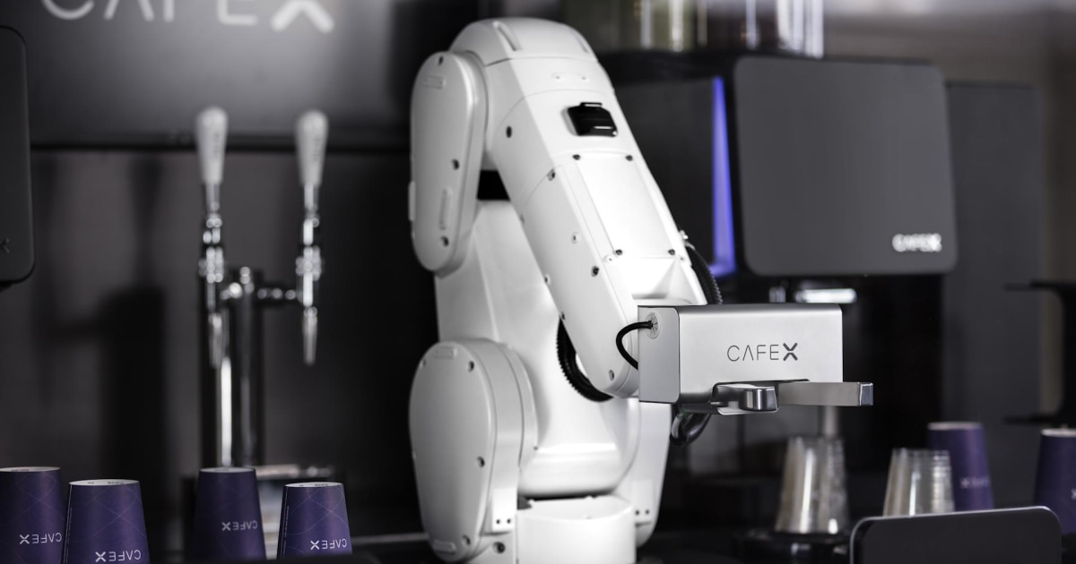 A robot barista that can make 120 cups of coffee in an hour