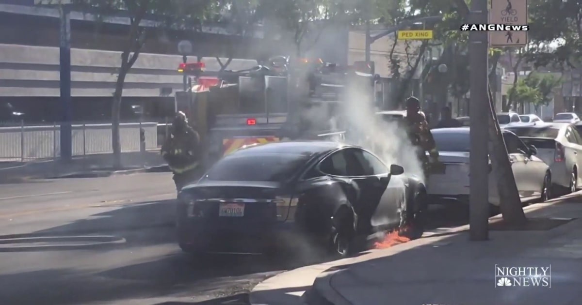 Tesla belonging to Hollywood director erupts in flames