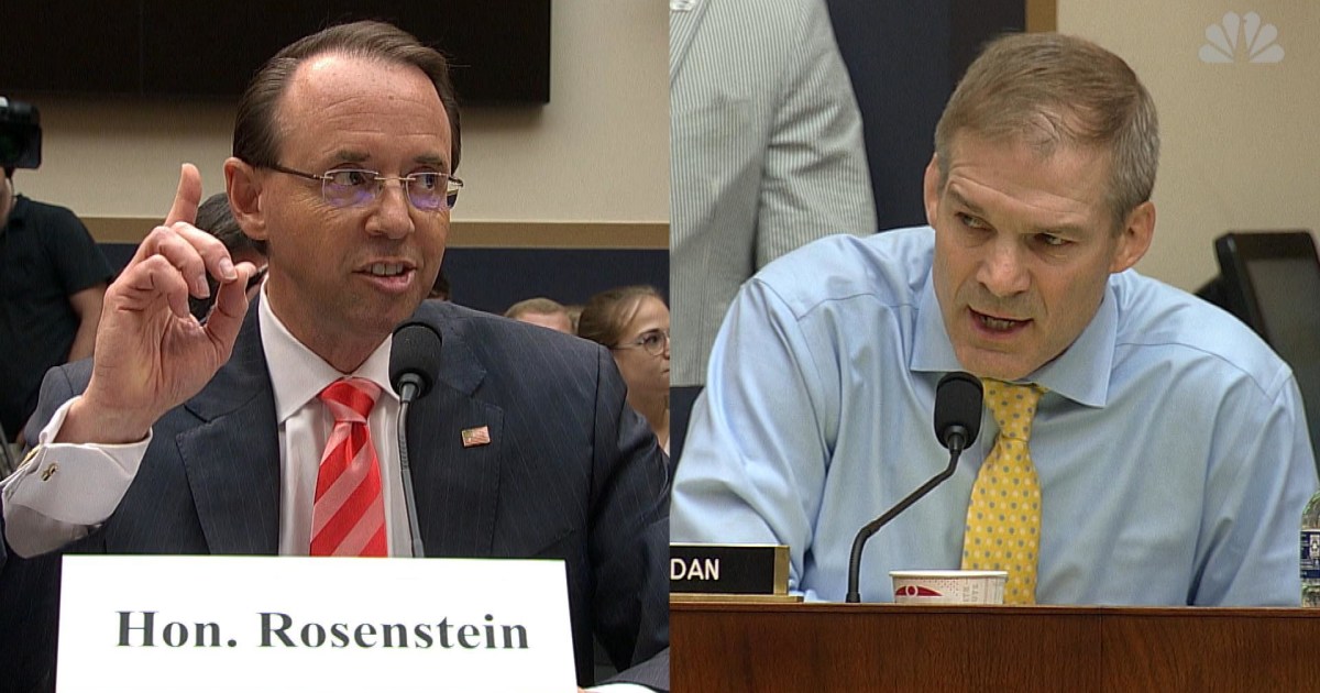 In heated exchange, Rep. Jordan accuses Rosenstein of ‘hiding information’