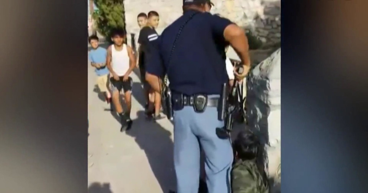 Police officer shown pulling gun out on kids in viral video