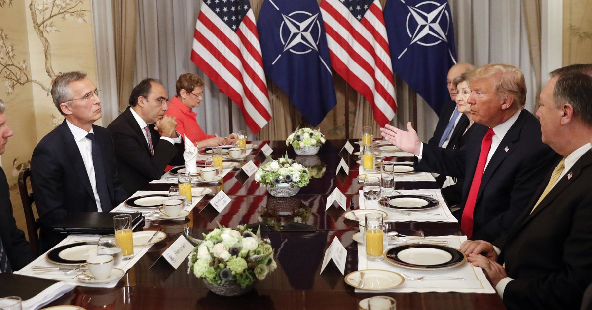 Trump criticizes Germany at NATO breakfast