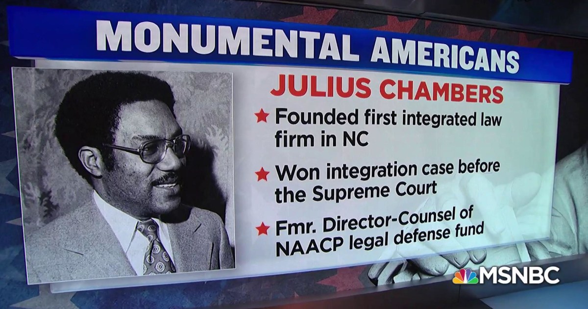 African-American civil rights lawyer Julius Chambers