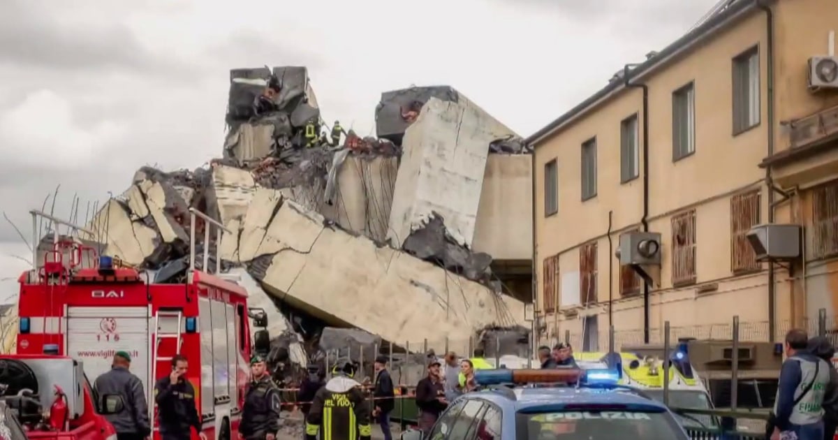 Highway bridge collapses in Italy, killing at least 23