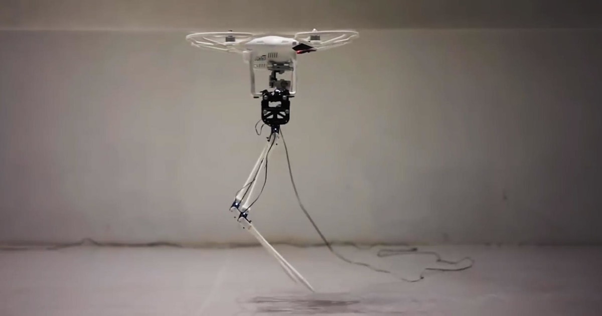 This propeller-head robot fly-walks