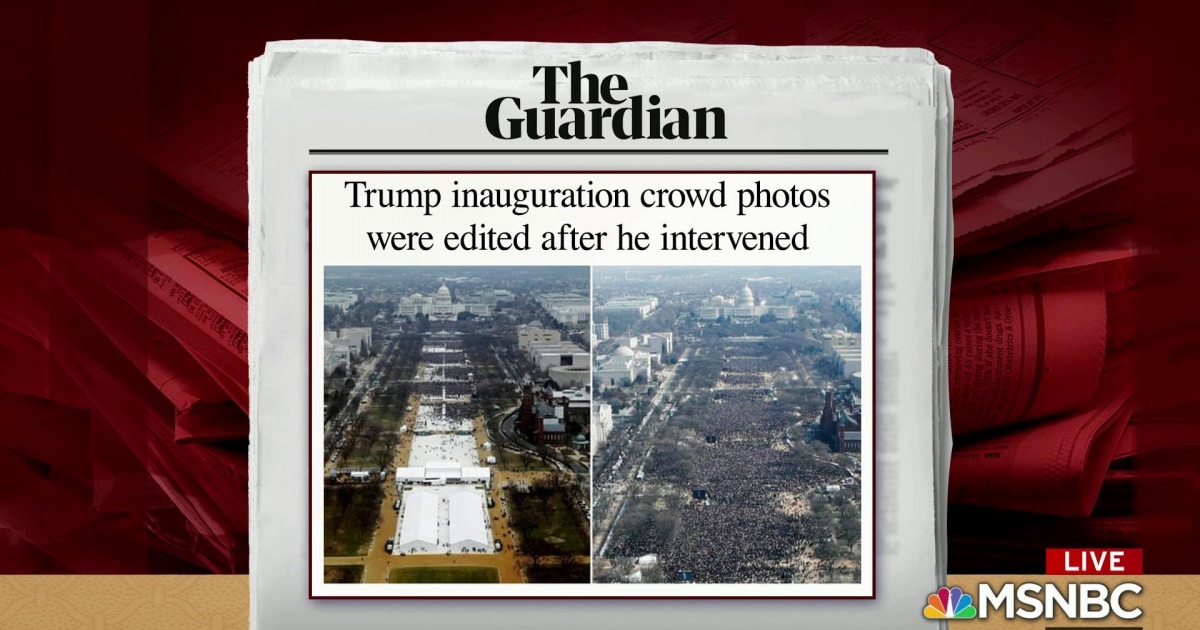 Trump intervened on inauguration crowd pics