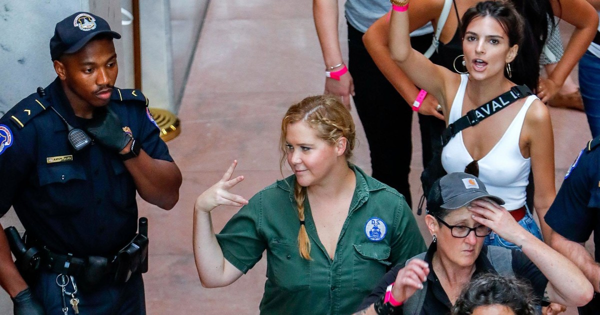 Amy Schumer, Emily Ratajkowski arrested at Brett Kavanaugh sit-in protest