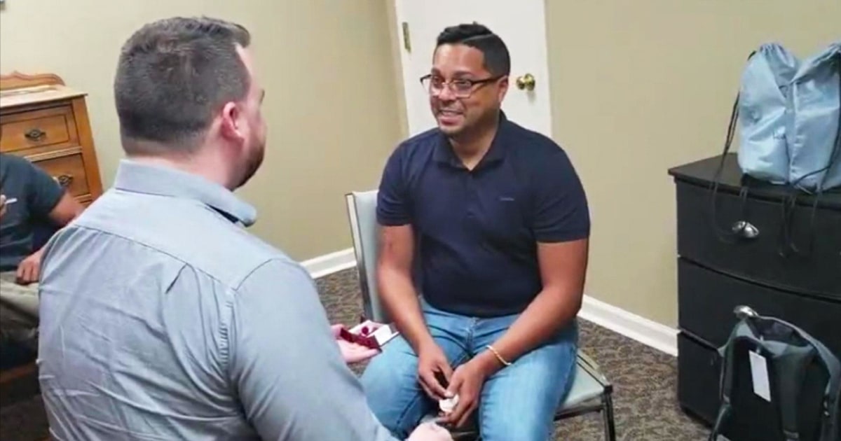 Man proposes to partner the moment he can hear again