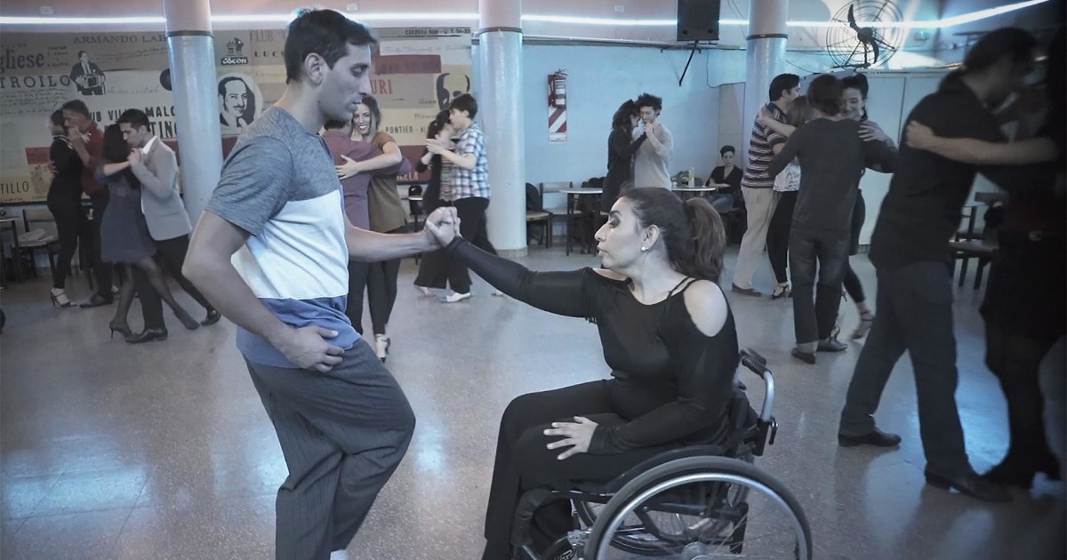 Dancing tango with grace, and in a wheelchair